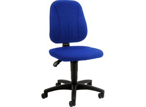 4016849280400 - Arbeitsdrehstuhl mit Gasfeder-Höhenverstellung Stoffbezug blau mit Rollen bimos