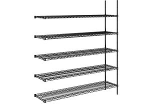 4061753091253 - Stahldraht-Gitterregal schwarz Fachlast 250 kg BxT 1520 x 460 mm Anbauregal Höhe 1880 mm 5 Fachböden kaiserkraft 4061753091253 - Stahldraht-Gitterregal schwarz Fachlast 250 kg BxT 1520 x 460 mm Anbauregal Höhe 1880 mm 5 Fachböden kaiserkraft