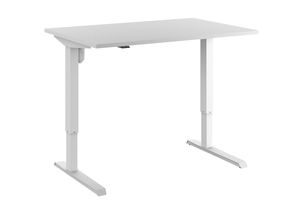 4061753259806 - eurokraft basic Schreibtisch Venla elektrisch höhenverstellbar gerade BxT 1200 x 800 mm lichtgrau weiß