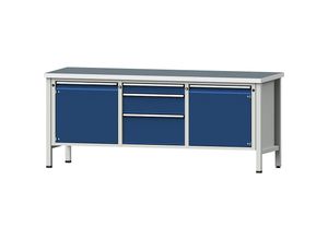 4014641048037 - Werkbank Gestellbauweise Serie V 2 Türen 540 mm 3 Schubladen Universalplatte Teilauszug ANKE