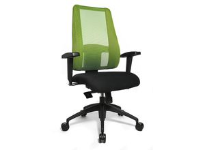 4014296066509 - Bürostuhl LADY SITNESS DELUXE beweglich mit 7 Zonen schwarz   grün Topstar