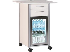 4050558003264 - Service- und Kaffeestation mit 1 Kühlschrank und 2 Schubladen LxBxH 800 x 600 x 1015 mm kaiserkraft