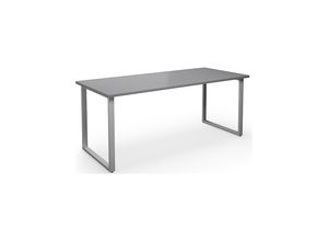 4061753263193 - Mehrzwecktisch DUO-O gerade Platte Tiefe 800 mm Breite 1800 mm lichtgrau   silber kaiserkraft