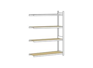 4004514201140 - SCHULTE Weitspannregal mit Spanplatte Höhe 2500 mm Spannweite 1500 mm Anbauregal Tiefe 600 mm
