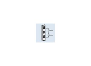 4250623758093 - Wandregal-Lochschiene Stahl kunststoffbeschichtet Länge 1500 mm hofe