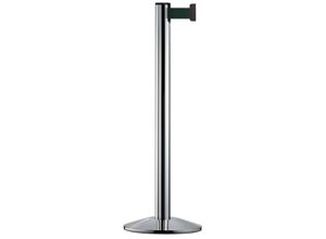 4045806001475 - Gurtpfosten aus Aluminium Pfosten Chrom poliert Auszug 2300 mm Gurtfarbe Grün kaiserkraft