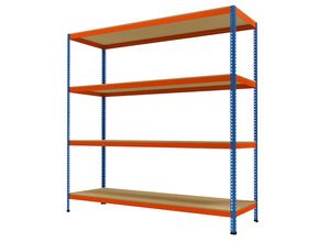 4260288850995 - Großfach-Schwerlastregal Höhe 2438 mm Gesamttiefe 773 mm Breite 2450 mm kaiserkraft