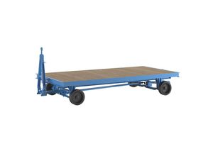 4061753276766 - eurokraft pro Schlepperanhänger Allrad-Achsschemel-Lenkung Tragfähigkeit 8 t Ladefläche 4 x 2 m lichtblau
