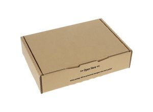 4251924727450 - Klappbox mit Sicherheitsverschluss braun VE 20 Stk Innen-LxBxH 240 x 178 x 60 mm terra