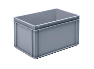 4051513000236 - Euro-Stapelbehälter aus Polypropylen (PP) Traglast 20 kg silbergrau Volumen 60 l Außenhöhe 325 mm VE 2 Stk kaiserkraft