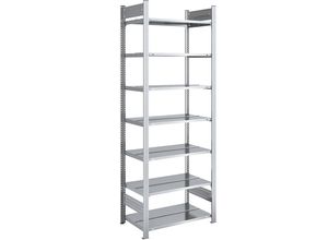 4250623720014 - Akten-Steckregal verzinkt Regalhöhe 2350 mm doppelseitig Grundregal BxT 750 x 600 mm hofe