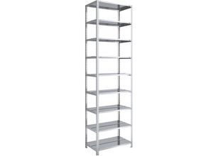 4250623744225 - Akten-Schraubregal verzinkt Regalhöhe 2900 mm doppelseitig Grundregal Breite x Tiefe 750 x 600 mm hofe