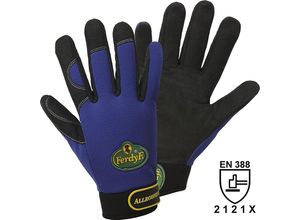 4005781190014 - Mechanics allrounder 1900-8 clarino-kunstleder montagehandschuh GROEßE (handschuhe) 8 m farbe royalblau - Ferdyf