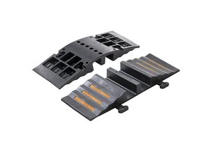4061753280541 - Schlauch- und Kabelbrücke Höhe 85 mm Kabel bis 70 mm Ø schwarz LxB 850 x 300 mm kaiserkraft