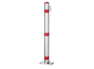4050576006643 - Sperrpfosten Alu-Rundrohr abschließbar ohne Pedal Zylinderschloss kaiserkraft