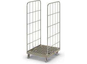 4260316442116 - Rollbehälter MODULAR Kunststoff-Rollplatte Gitter 2-seitig Platte grau kaiserkraft
