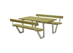 5703393732606 - Gruppensitzbank für 6 Personen zertifiziertes Nadelholz natur mit Lehne kaiserkraft