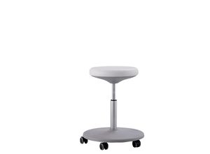 4016849325033 - Labor-Arbeitshocker Höhenverstellbereich 460 - 650 mm Sitzpolster aus Kunstleder weiß bimos
