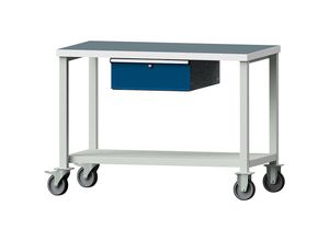 4014641149291 - Kompaktwerkbank BxT 1140 x 650 mm 1 Schublade Universalplatte fahrbar ANKE