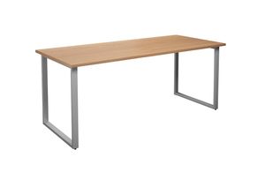 4061753263124 - Mehrzwecktisch DUO-O gerade Platte Tiefe 800 mm Breite 1800 mm Buche   silber kaiserkraft