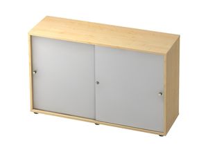 4032062181447 - ANNY-AC - Schiebetürenschrank mit Akustik-Rückwand 1 Fachboden Mitteltrennwand Ahorn-Dekor kaiserkraft