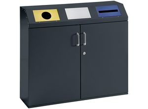 4061753275653 - eurokraft pro Wertstoffsammelschrank Volumen 3 x 80 l antik-silber