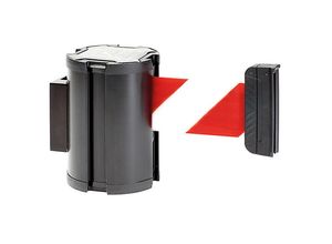 4045806019111 - Gurtbandkassette Bandauszug max 3000 mm Kassette schwarz Band rot   weiß kaiserkraft