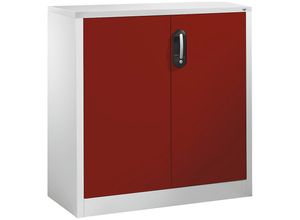 4064615319748 - ACURADO Akten-Sideboard 2 Ordnerhöhen HxBxT 1000 x 930 x 400 mm lichtgrau   rubinrot C+P