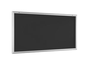 4260256790629 - Schaukasten für Innen- und Außenbereich Türöffnung um 180° nach unten Übergröße BxH 2000 x 1025 mm Rückwand anthrazitgrau RAL 7016 kaiserkraft