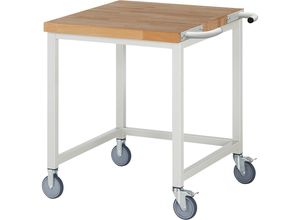 4061753265425 - eurokraft pro Fahrbare Werkbank Serie 8000 Gestellbauweise offenes Rahmengestell BxT 750 x 900 mm