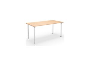 4061753262219 - Mehrzwecktisch DUO-C gerade Platte HxT 700 - 800 x 800 mm Breite 1600 mm Birke weiß kaiserkraft