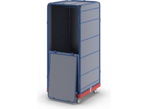 4260316442482 - Rollbehälter SAFE Logistikbox HxBxT 1785 x 720 x 810 mm Rollplatte rot kaiserkraft