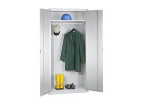 4061753275899 - eurokraft pro Flügeltürenschrank 1 Hutablage 1 Kleiderstange lichtgrau