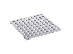 0609613619687 - Kunststoff-Bodenrost Polyethylen 500 x 500 mm Standard VE 20 Stk lichtgrau kaiserkraft