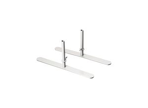 7332835629891 - Montage-Set für Schallschutz-Trennwände Softline HxB 500 x 50 mm für 1 Trennwand weiß kaiserkraft