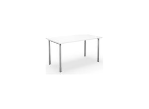4061753262165 - Mehrzwecktisch DUO-C gerade Platte HxT 700 - 800 x 800 mm Breite 1400 mm weiß silber kaiserkraft