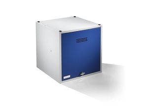 4250618249551 - Einzelschließfach Köln erweiterbar HxBxT 500 x 500 x 500 mm für Vorhängeschloss Tür enzianblau Wolf