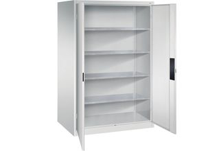 4064615706142 - Werkstatt-Schwerlastschrank Breite 1200 mm Tiefe 800 mm Tür lichtgrau C+P