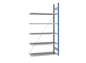 4061753032300 - eurokraft pro Fachboden-Steckregal blau   verzinkt Regalhöhe 2350 mm Fachbodenbreite 1215 mm Anbauregal Fachbodentiefe 550 mm