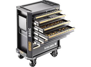 7630491704663 - Werkstattwagen BASIC fortec® inklusive 434 Werkzeugen HxBxT 1030 x 750 x 475 mm kaiserkraft