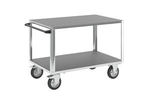 4054666009248 - eurokraft pro Montagewagen Tragfähigkeit 1000 kg 2 Ladeflächen aus Siebdruckplatten Ladefläche 1250 x 800 mm Gestell verzinkt