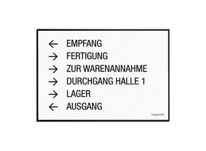 4060081702800 - MADRID Black Line™ Wegweiser DIN A3 quer HxB 2995 x 4225 mm schwarz kaiserkraft