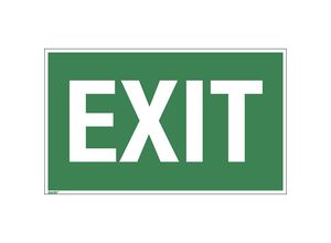 4061466067514 - Kombizusatzschild mit Text für Rettungszeichen EXIT VE 10 Stk Kunststoff langnachleuchtend LxHxT 250 x 150 x 1 mm kaiserkraft