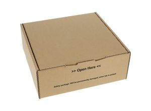 4251924727467 - Klappbox mit Sicherheitsverschluss braun VE 20 Stk Innen-LxBxH 250 x 250 x 100 mm terra