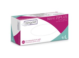 4004034620056 - Nitril-Einweghandschuhe 2000 Stk Gr L lebensmittelecht weiß kaiserkraft