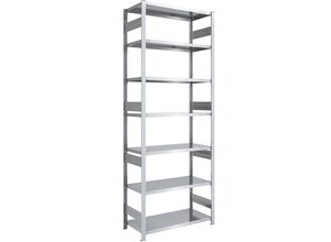 4250623789929 - Schwerlast-Steckregal verzinkt beidseitig Regalhöhe 3000 mm 7 Böden Grundregal BxT 1000 x 600 mm hofe