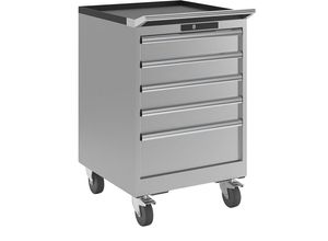7612269000146 - LISTA Schubladenschrank Breite 564 mm fahrbar 5 Schubladen HxT 890 x 572 mm lichtgrau