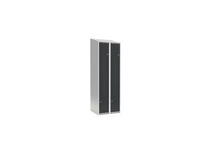 7042423052122 - Z-Spind Fydor 2 Abteile lichtgrau   grau B 600 mm 2 Abteile schräge Dachform Zylinderschloss kaiserkraft