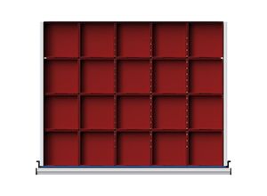4014641063269 - Kunststoff-Kleinteilekasten 20 Mulden für Schrankbreite 910 mm für Schubladenhöhe 90 - 150 mm ANKE