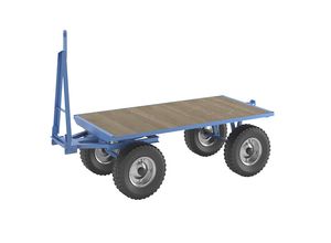 4061753276841 - eurokraft pro Schlepperanhänger Drehschemel-Lenkung Tragfähigkeit 5 t Ladefläche 2 x 1 m lichtblau